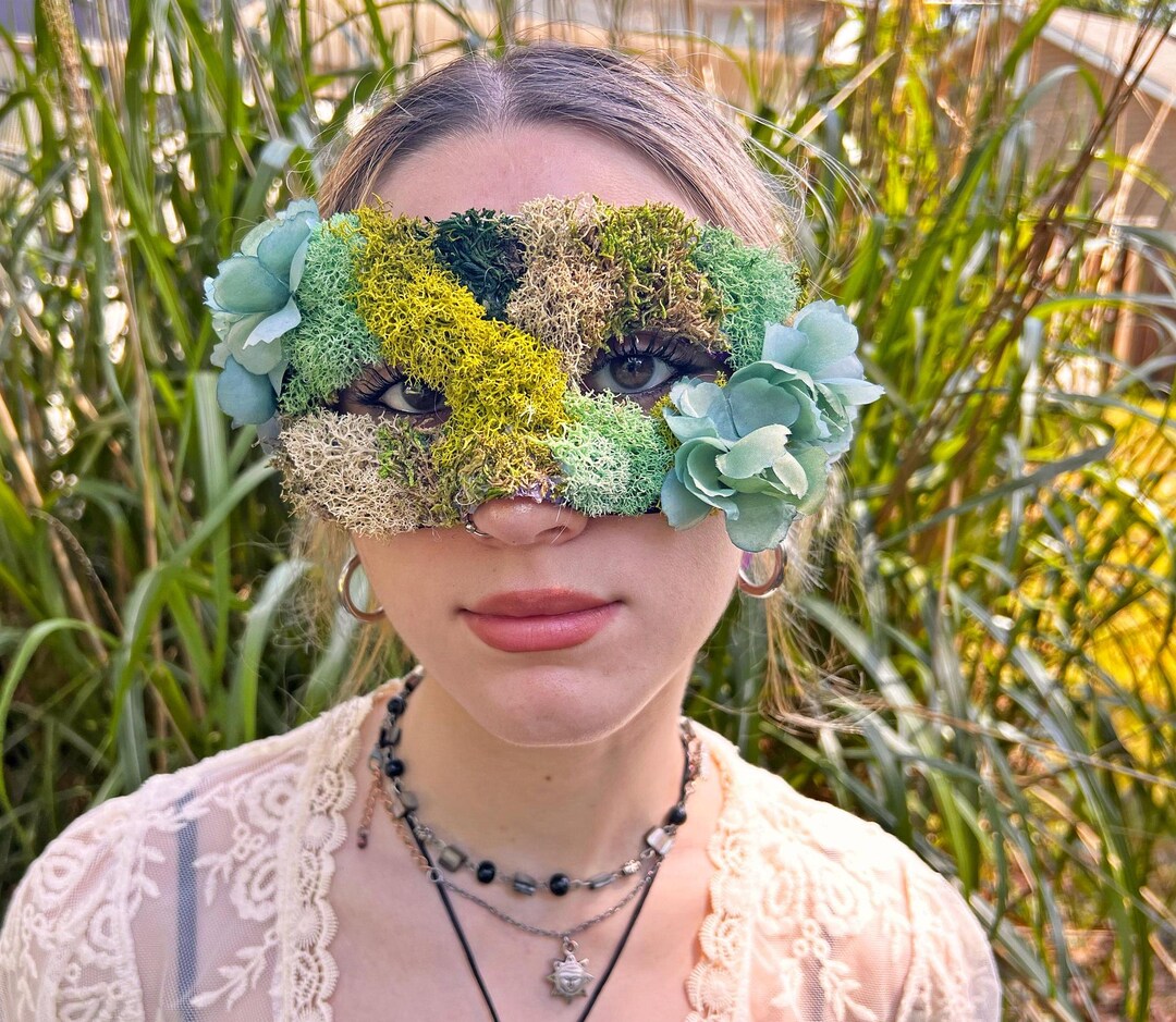 Fantasy Masquerade Mask - Blue and Green - Nature Inspired - Summer ...