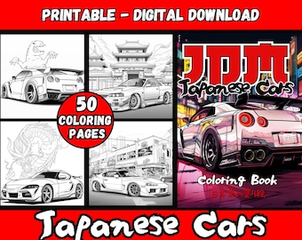 JDM: Japanese Cars Coloring Pages | Printable Coloring Book | PDF | 5 ...
