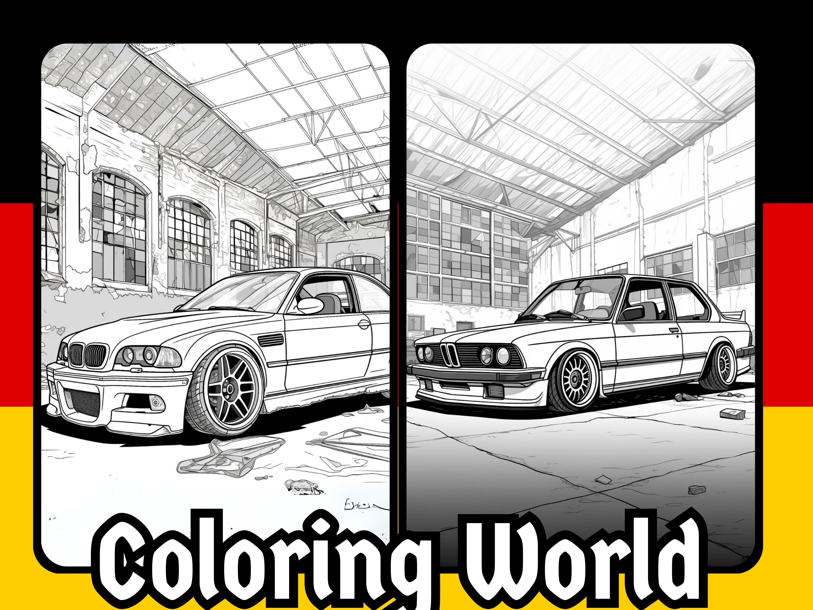 German Cars Coloring Pages | Printable Coloring Book | PDF | 5 Page ...