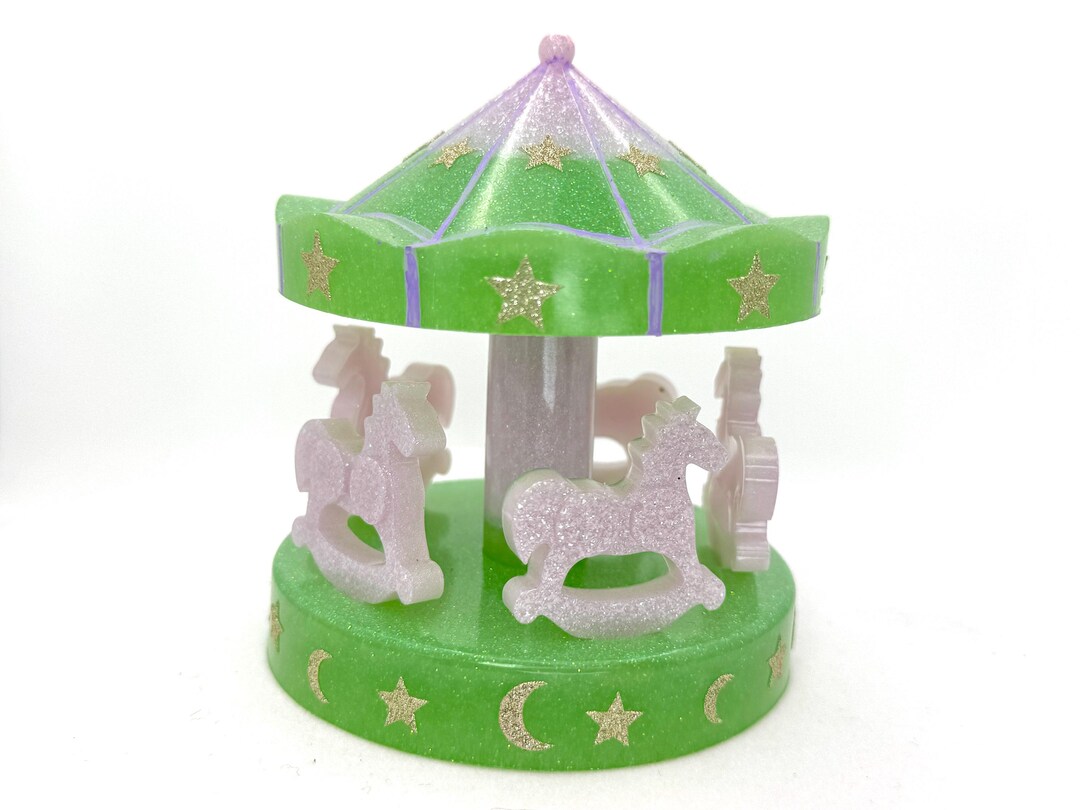 Handmade Carousel Purple and Green Small - Etsy