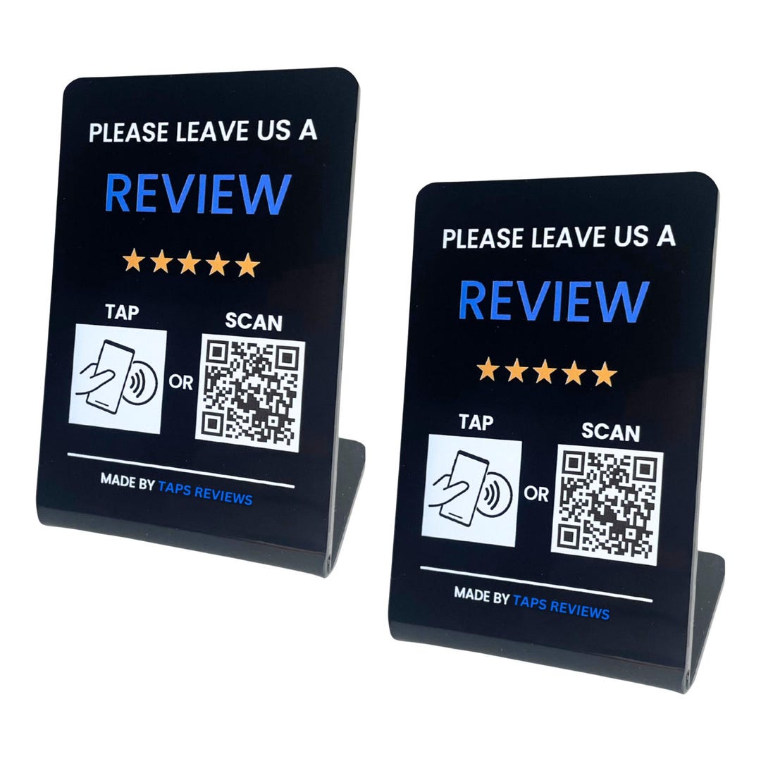Google Review Stand 2 Pack, Google Review Sign With QR Code, Easy Setup ...