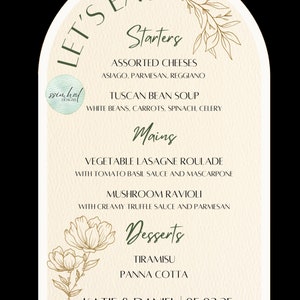 Menu Cards for Weddings, Events, Menus, Drink Menu, Food Menu, Dinner ...