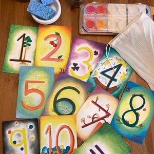 Waldorf Number Cards - Etsy
