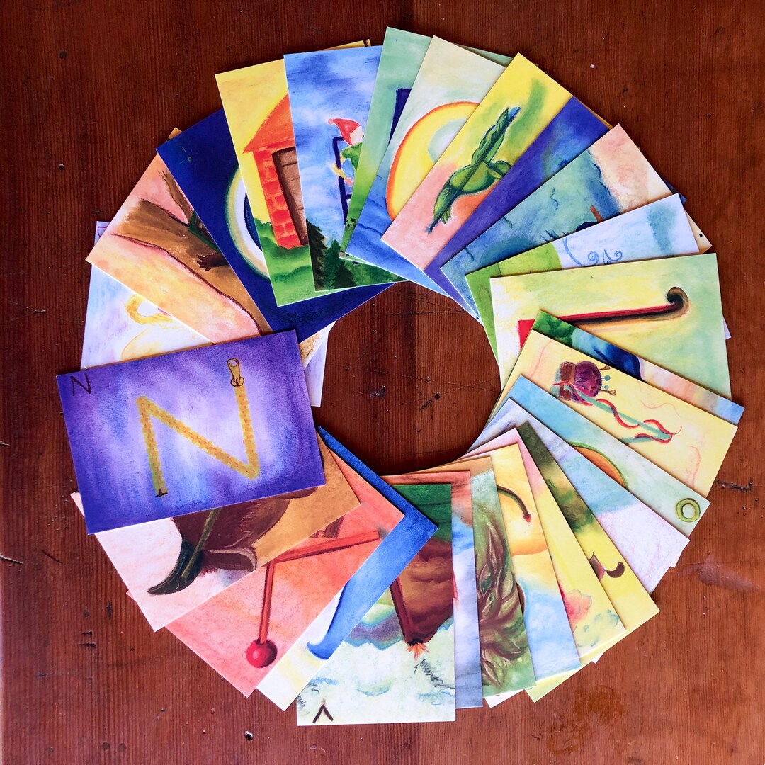 Waldorf Alphabet Cards - Etsy