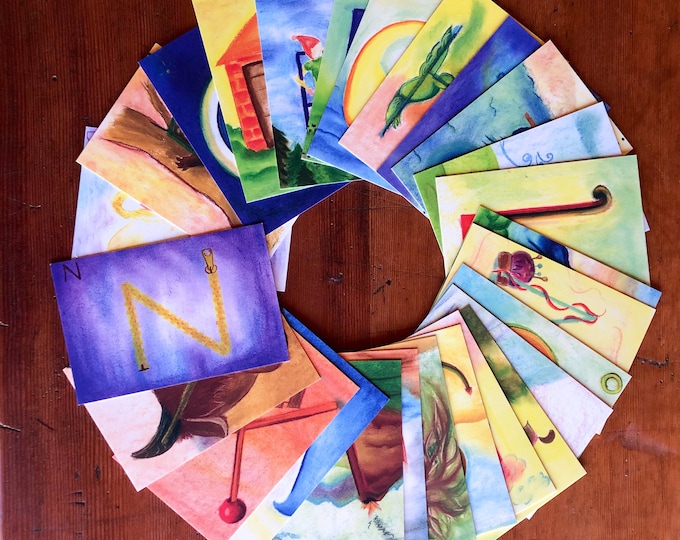 Waldorf Alphabet Cards - Etsy