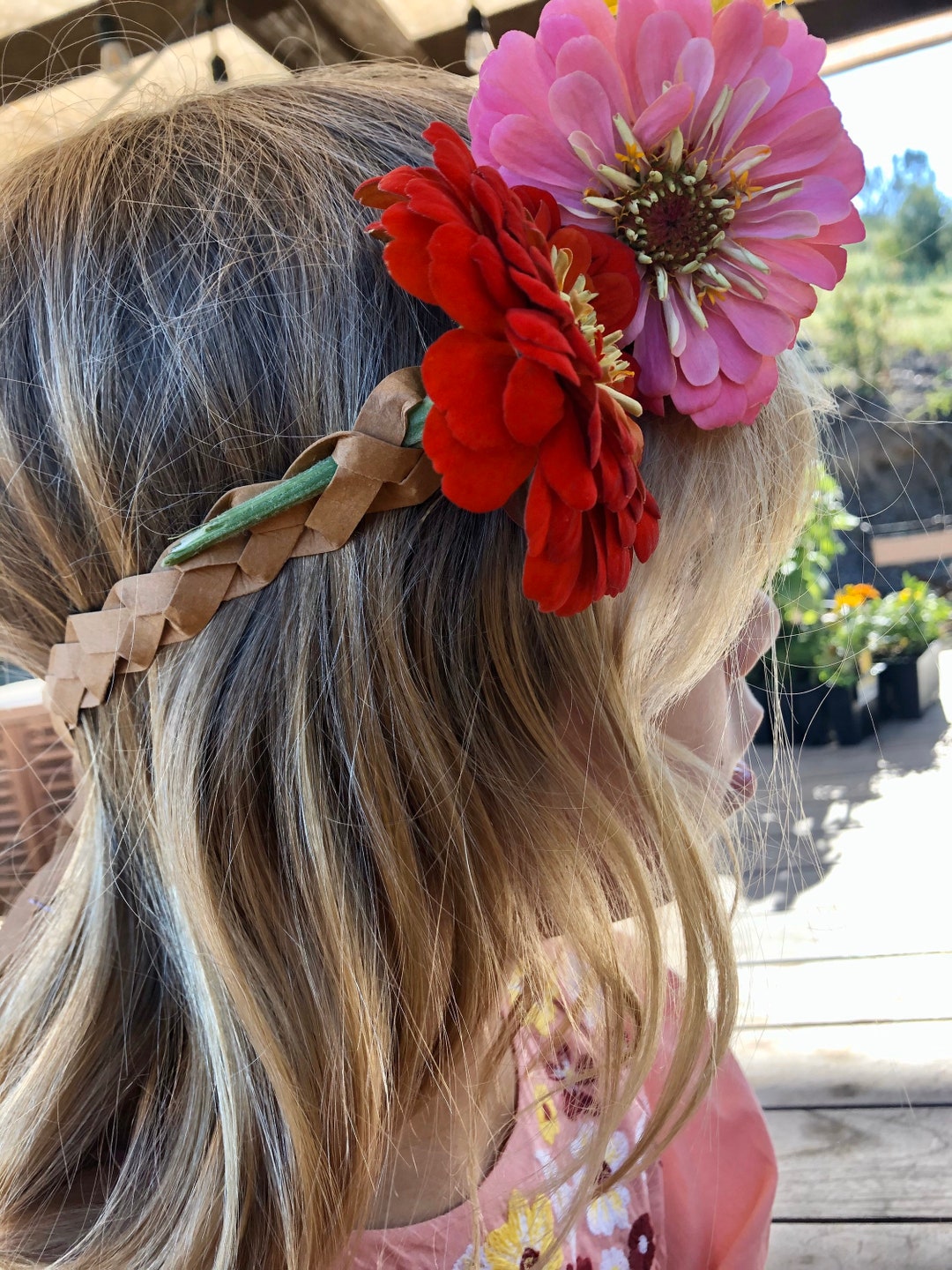 DIY Real Flower Crown Hair Braid - Etsy