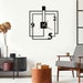 Square Metal Wall Clock, Modern Square Clock, Minimal Square Clock ...