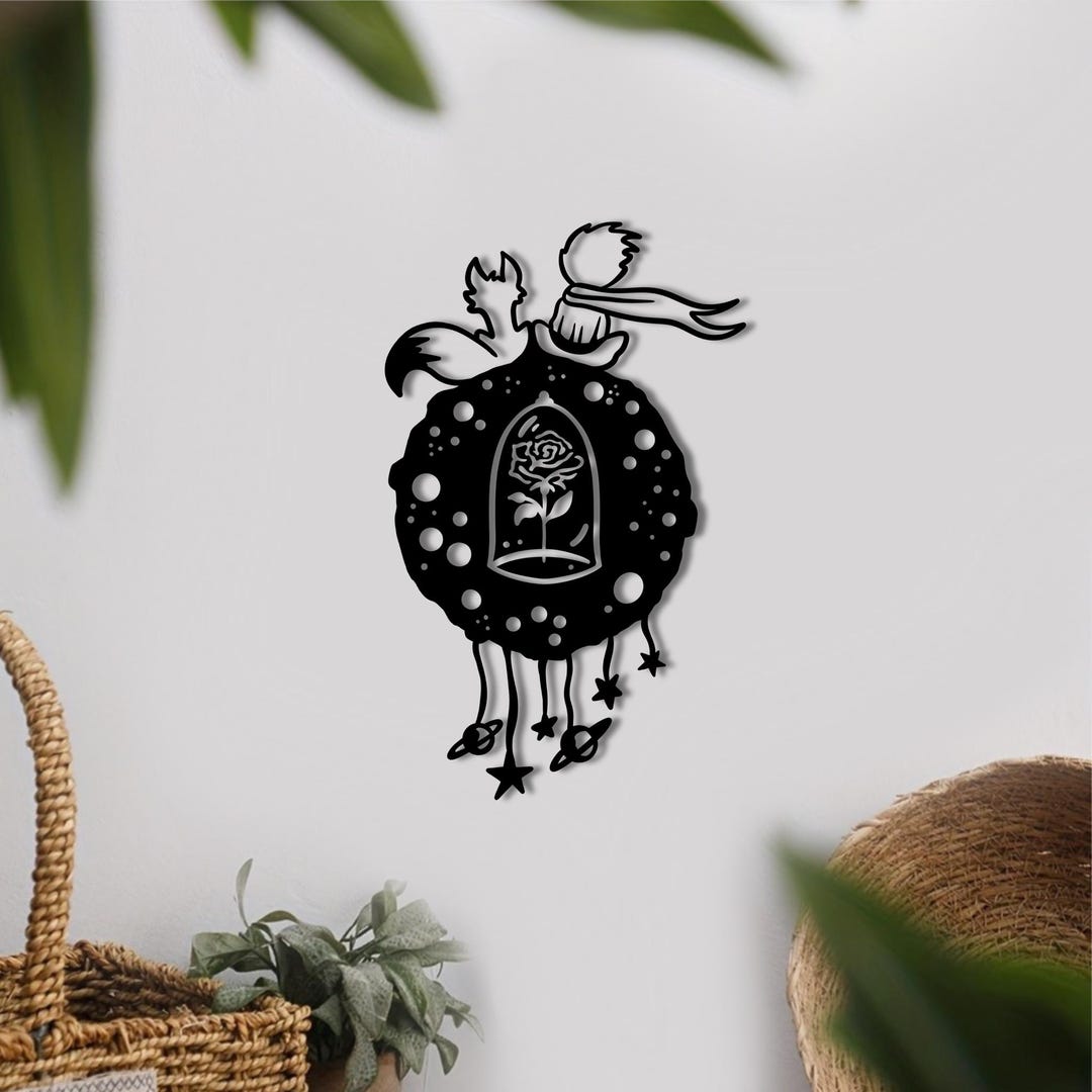 Little Prince Gift Idea, Little Prince Metal, Fox and Rose Themed ...