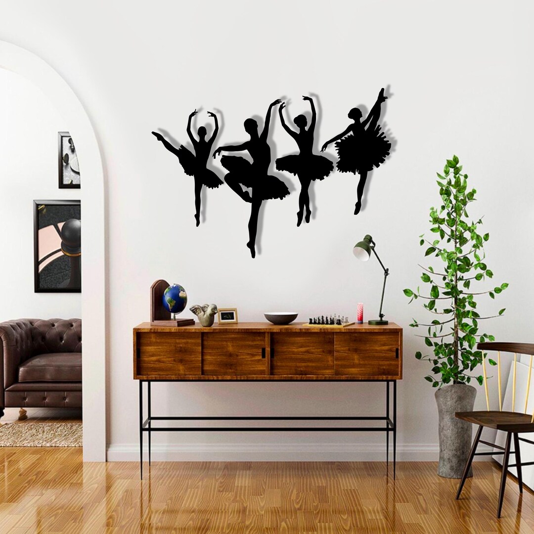 Ballerina Metal Wall Art, Ballet Dancer Decor,ballet Wall Hanging ...