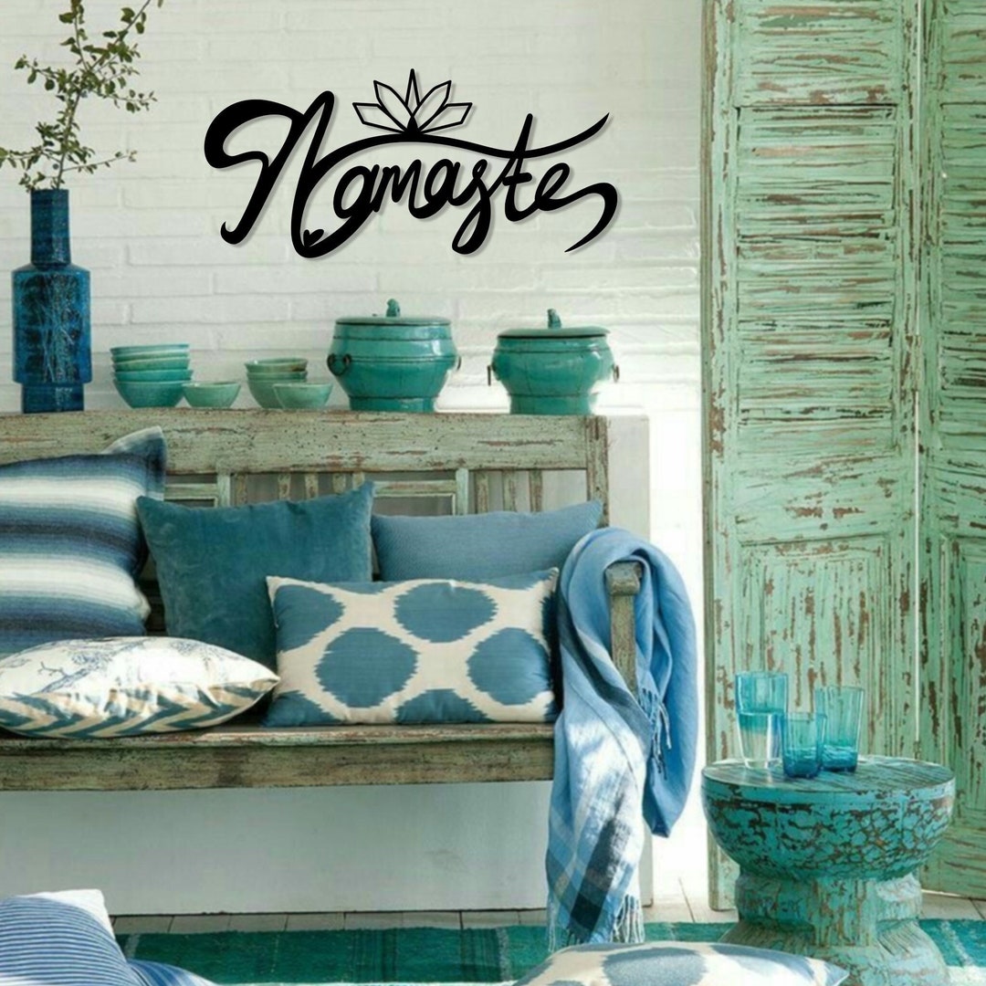 Namaste Metal, Metal Namaste Decor, Zen and Buddha Theme, Namaste ...