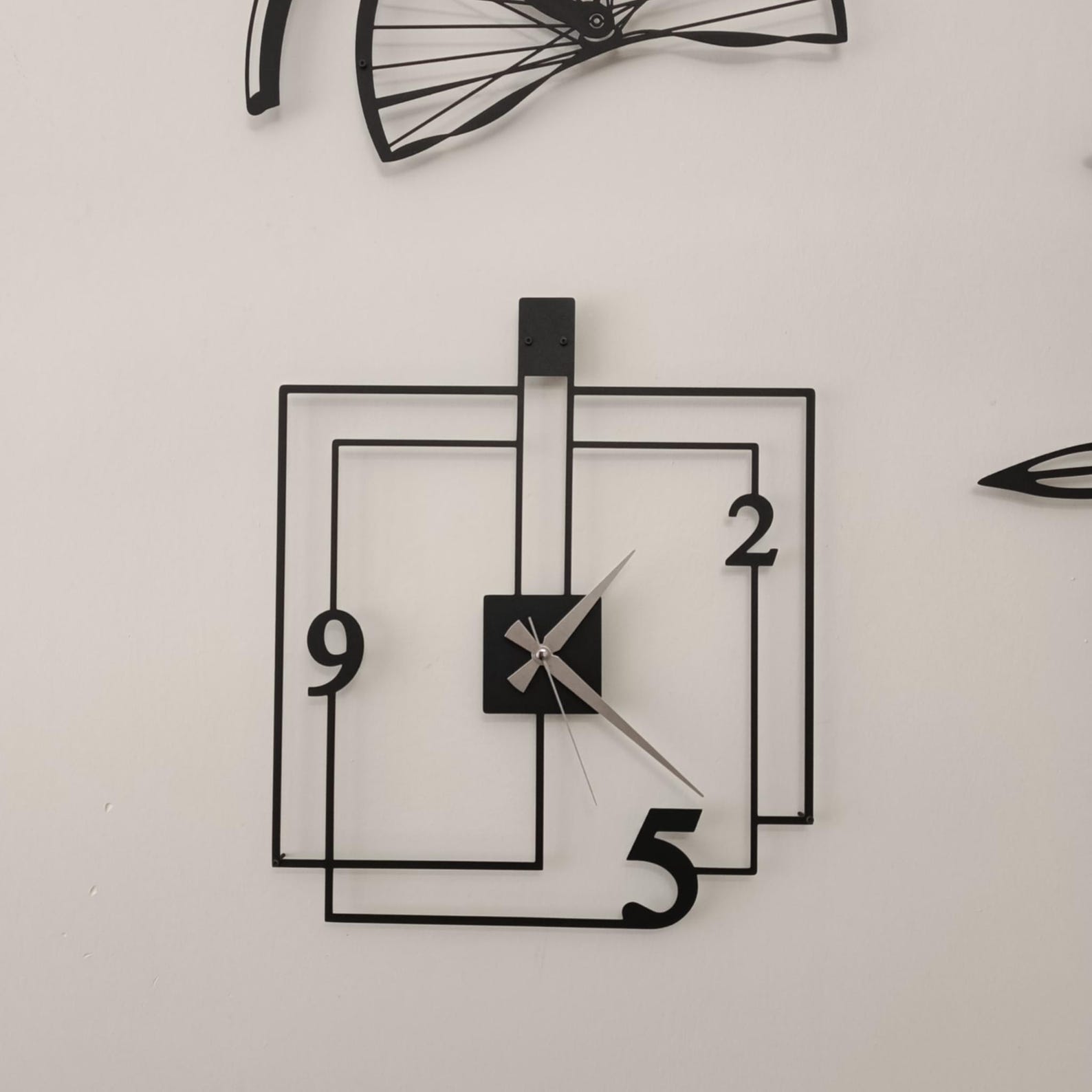 Square Wall Clock, Modern Square Clock, Minimal Square Clock,large ...