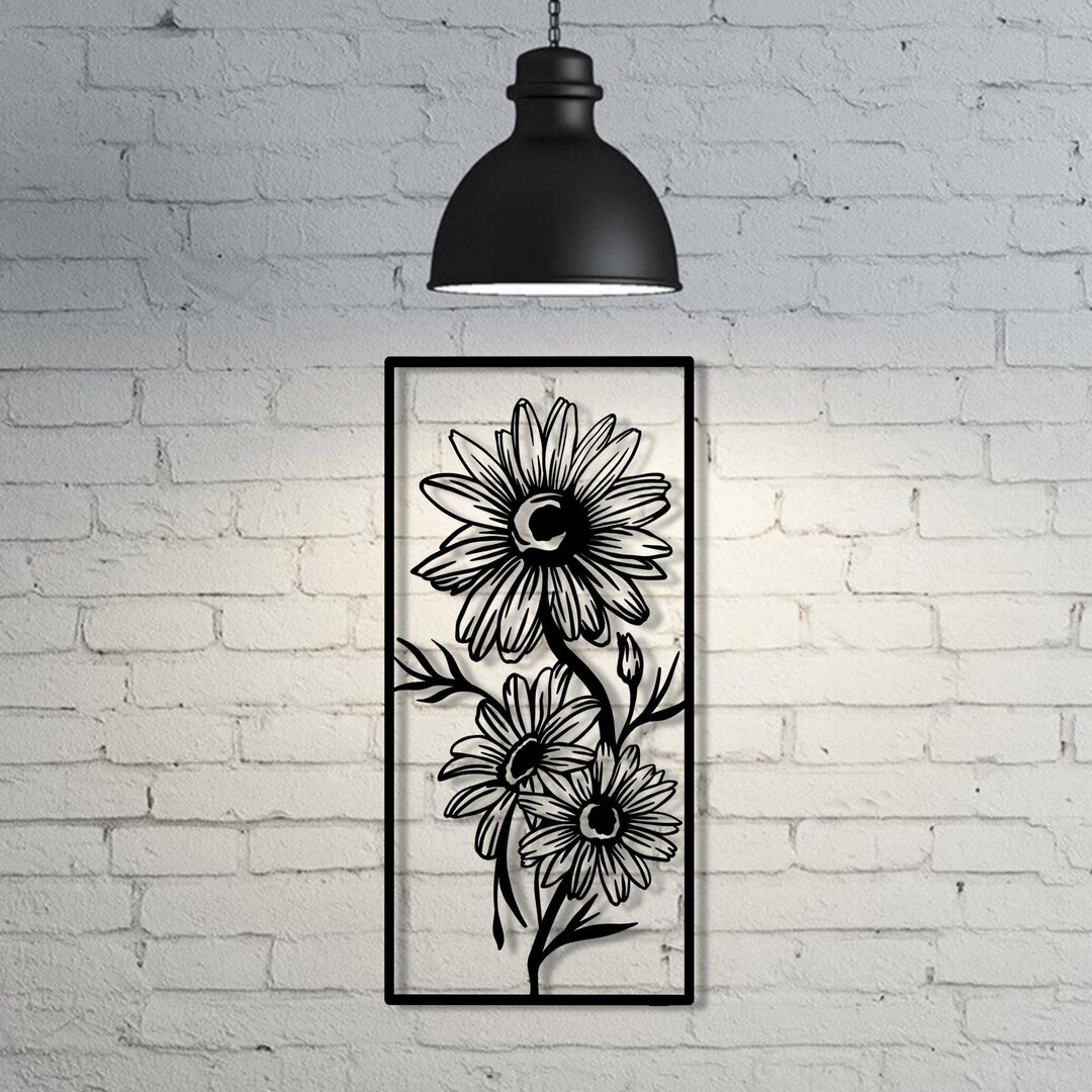 Daisy Metal Wall Decor,daisy Flower Wall Art, Gift for Mom,metal Daisy ...