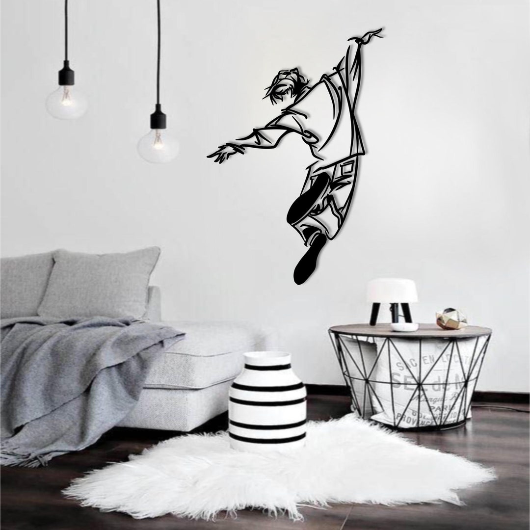 Dancer Metal Wall Art, Elegant Dance Decor for Living Room, Modern ...