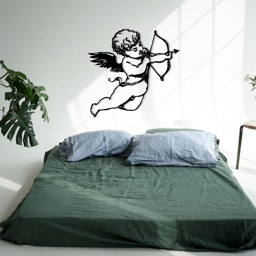 Metal Eros Wall Hanging,symbols of Love,cupid,metal Amor Art, Metal ...