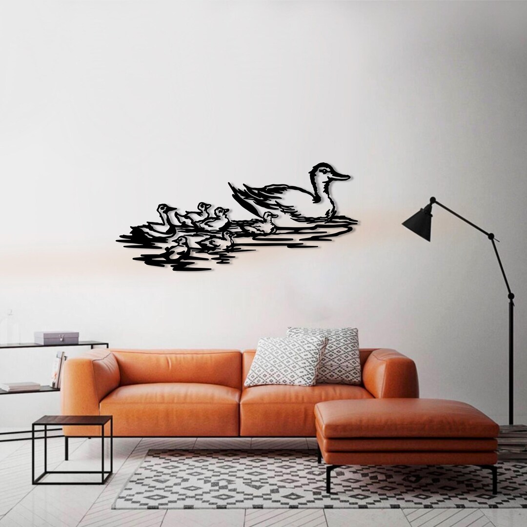 Metal Duck Family-swimming Ducks Wall Decor,duck Pond Lake Theme ...