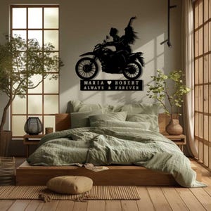 Couple Biker Wedding Gift, Custom Motorcycle Anniversary Gift,metal ...