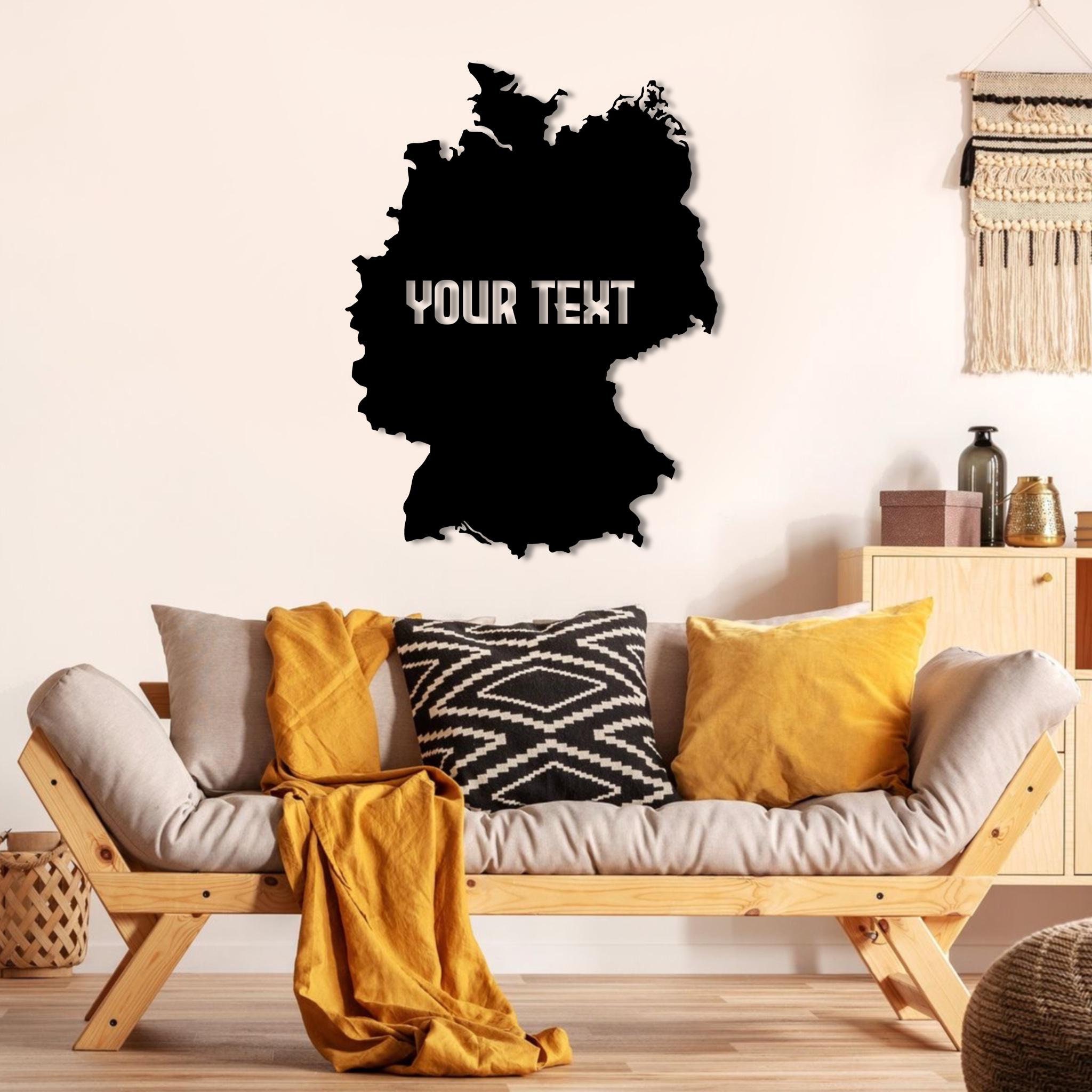 Wall Map of Germany, Metal Germany Map, Germany Country Map, Custom ...