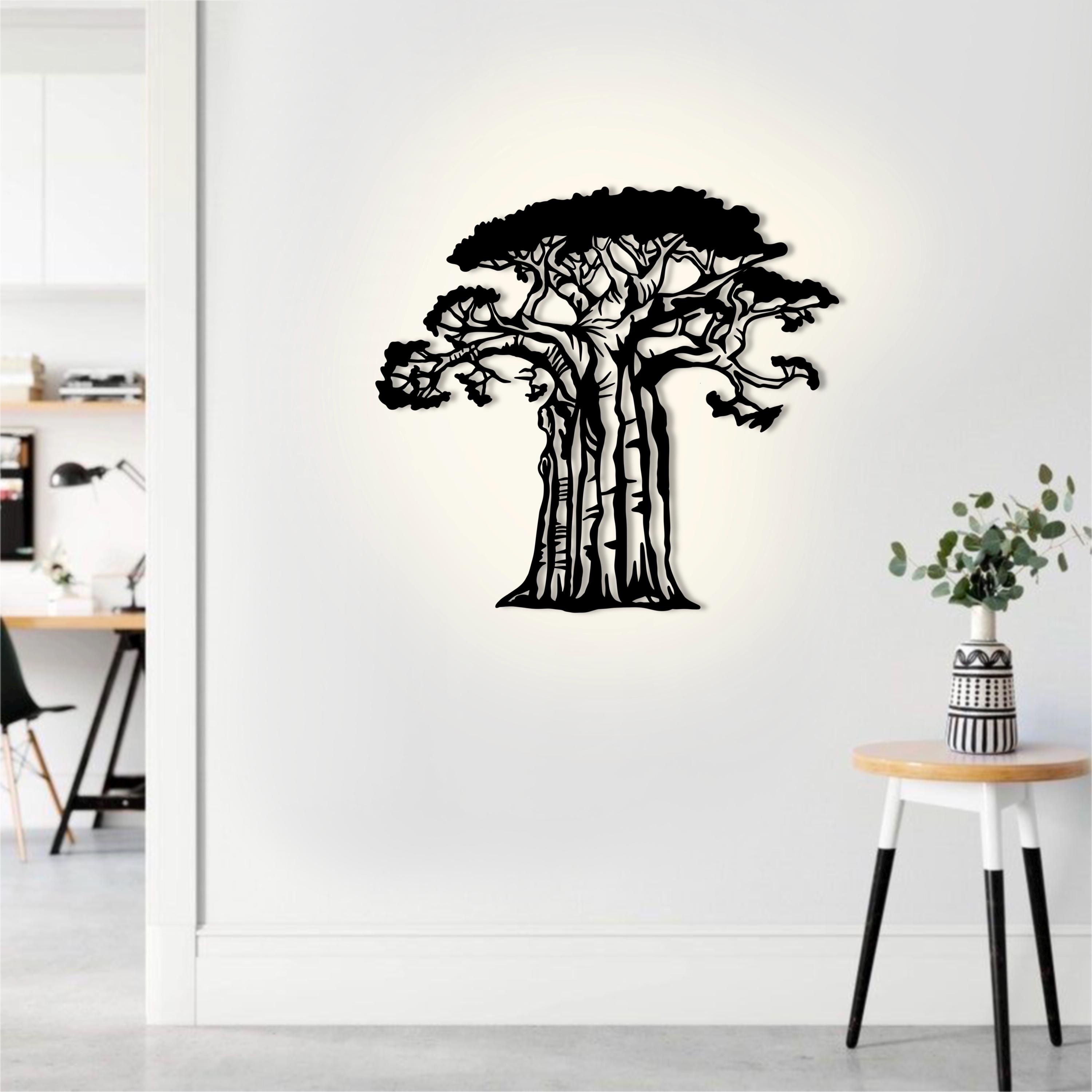 Baobab Tree Metal Wall Art, African Nature Decor, Laser-cut Metal ...