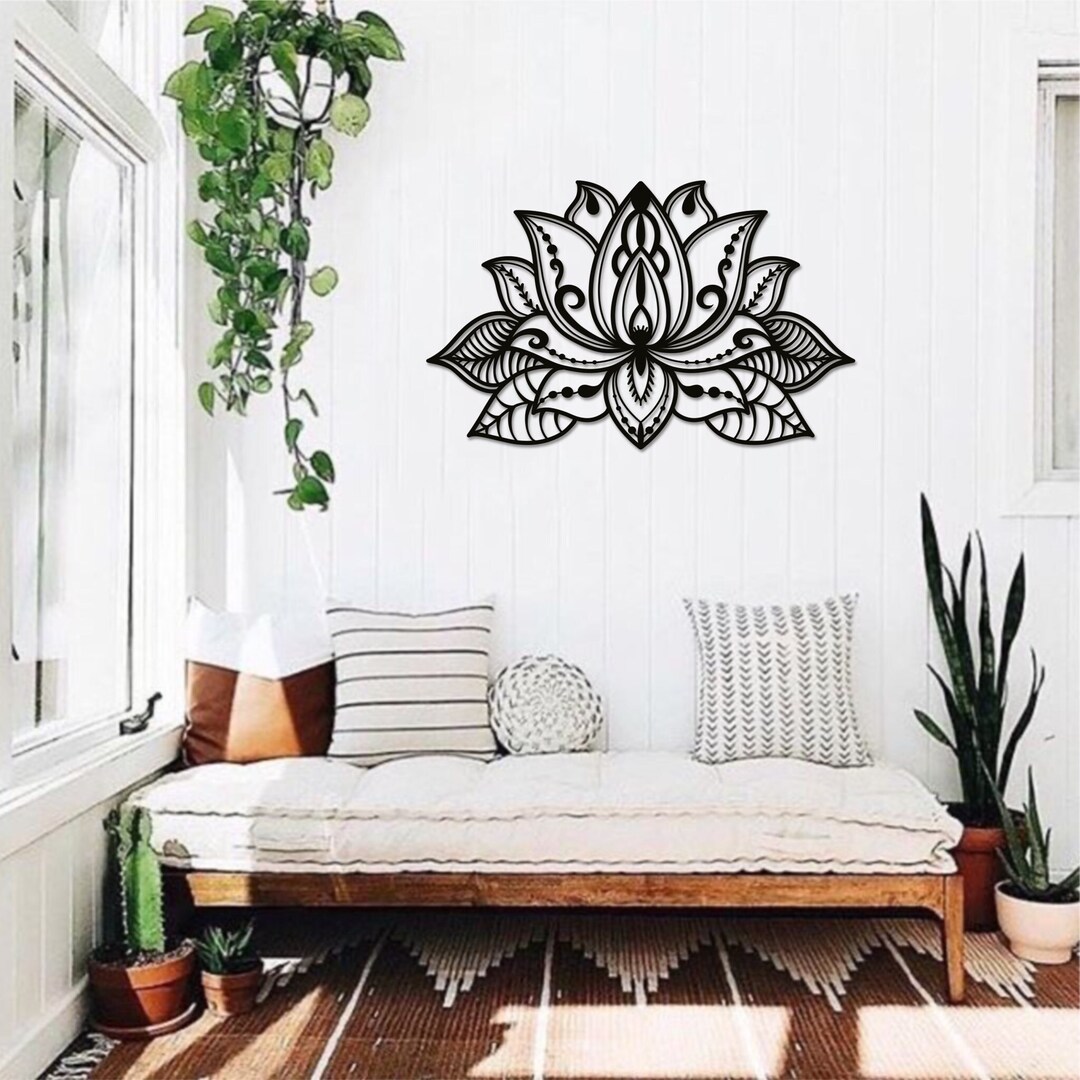 Metal Lotus Art, Lotus Wall Decor, Contemporary Lotus, Modern Lotus Art ...