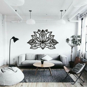 Metal Lotus Art, Lotus Wall Decor, Contemporary Lotus, Modern Lotus Art ...