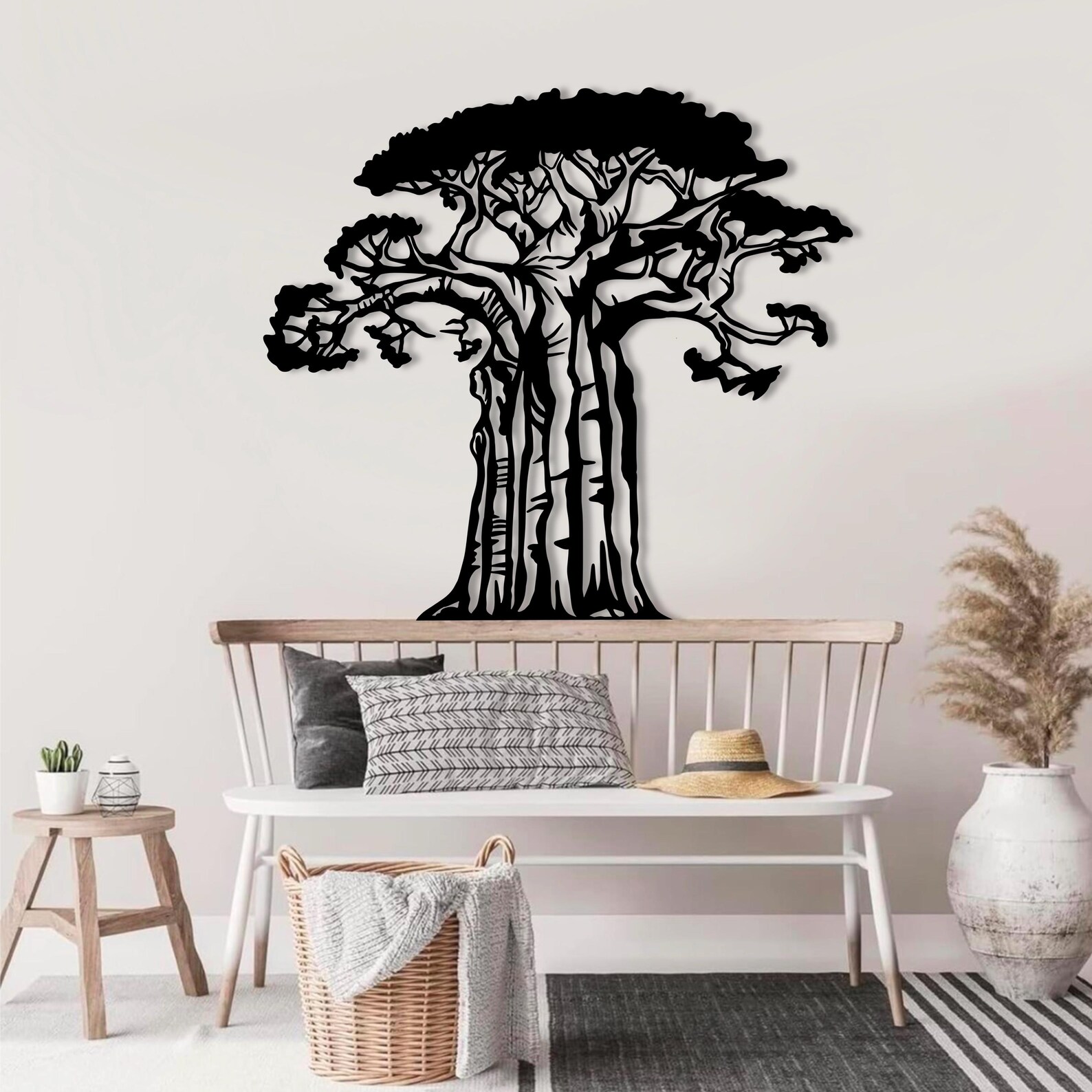 Baobab Tree Metal Wall Art, African Nature Decor, Laser-cut Metal ...
