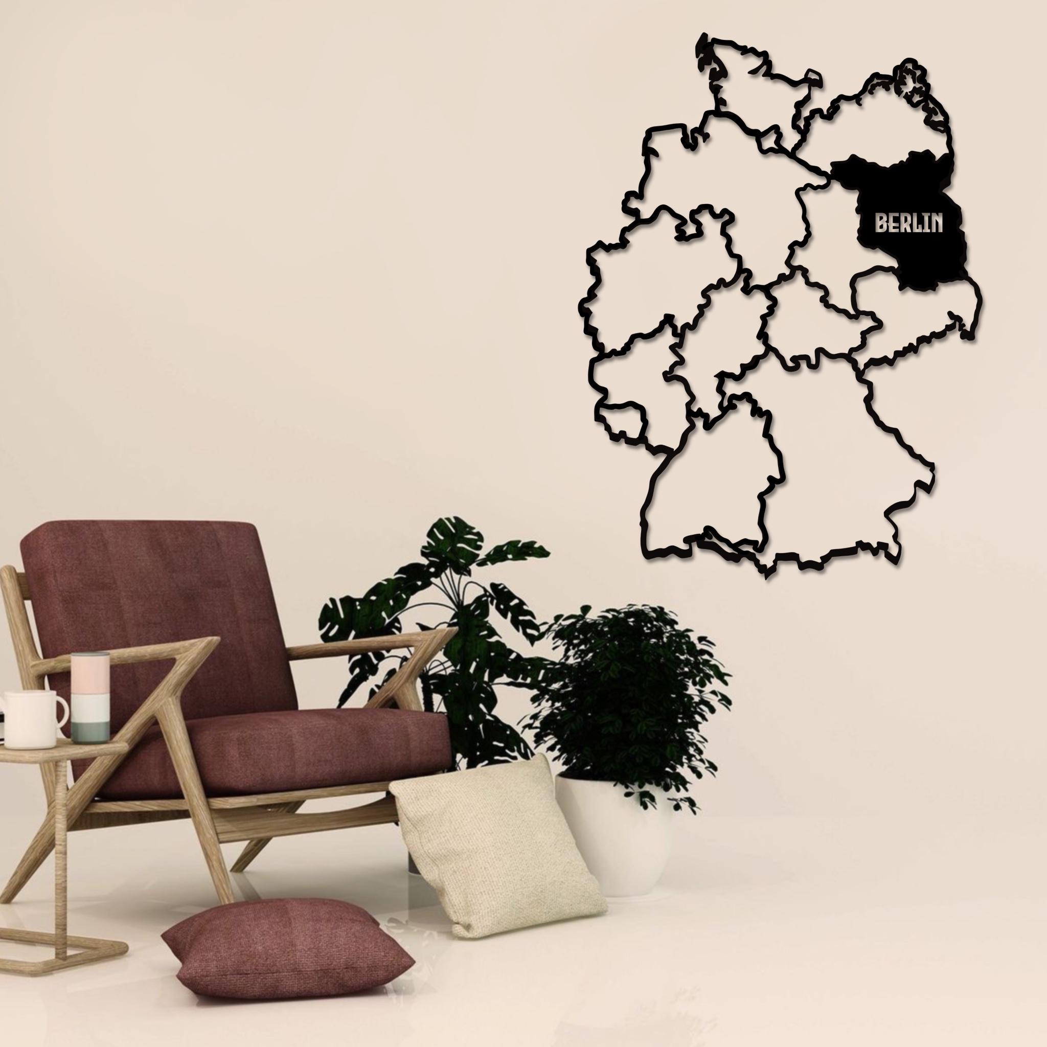 Wall Map of Germany, Metal Germany Map, Germany Country Map, Custom ...
