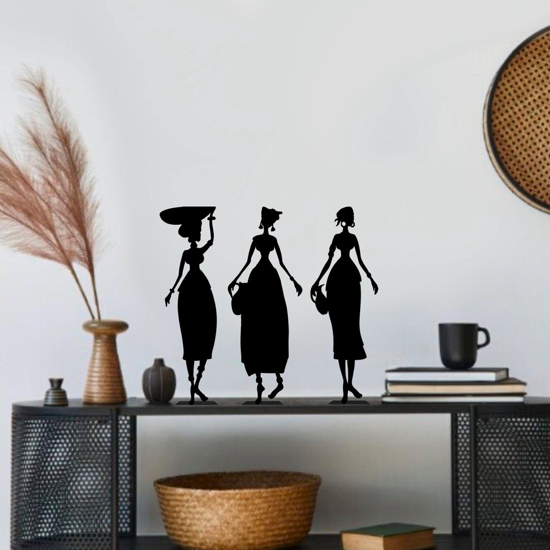 African Woman for Shelf, Desk, and Table Decor,african Woman Silhouette ...