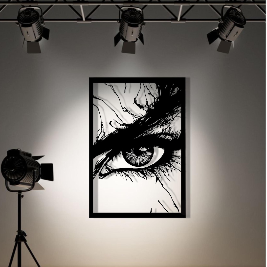 Evil Eye Wall Hanging, Eye Wall Decor Metal Minimalist Line Art ...