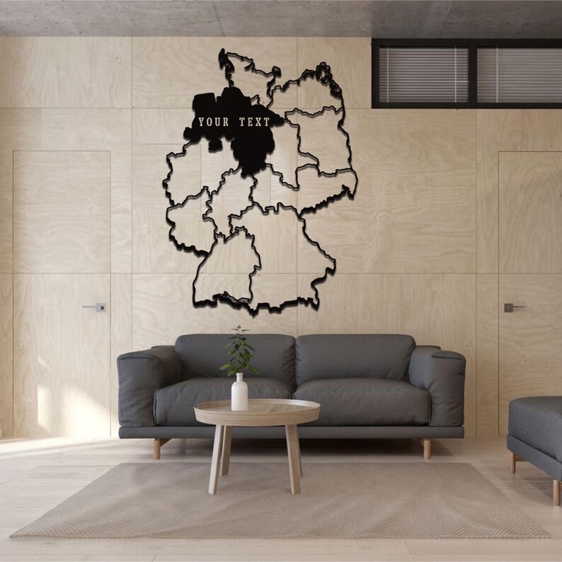 Wall Map of Germany, Metal Germany Map, Germany Country Map, Custom ...