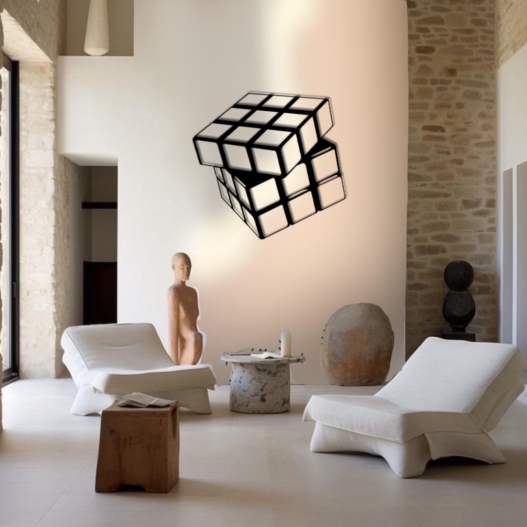 Cube Metal Wall Art 3D, Modern Geometric Design,minimalist Wall Decor ...