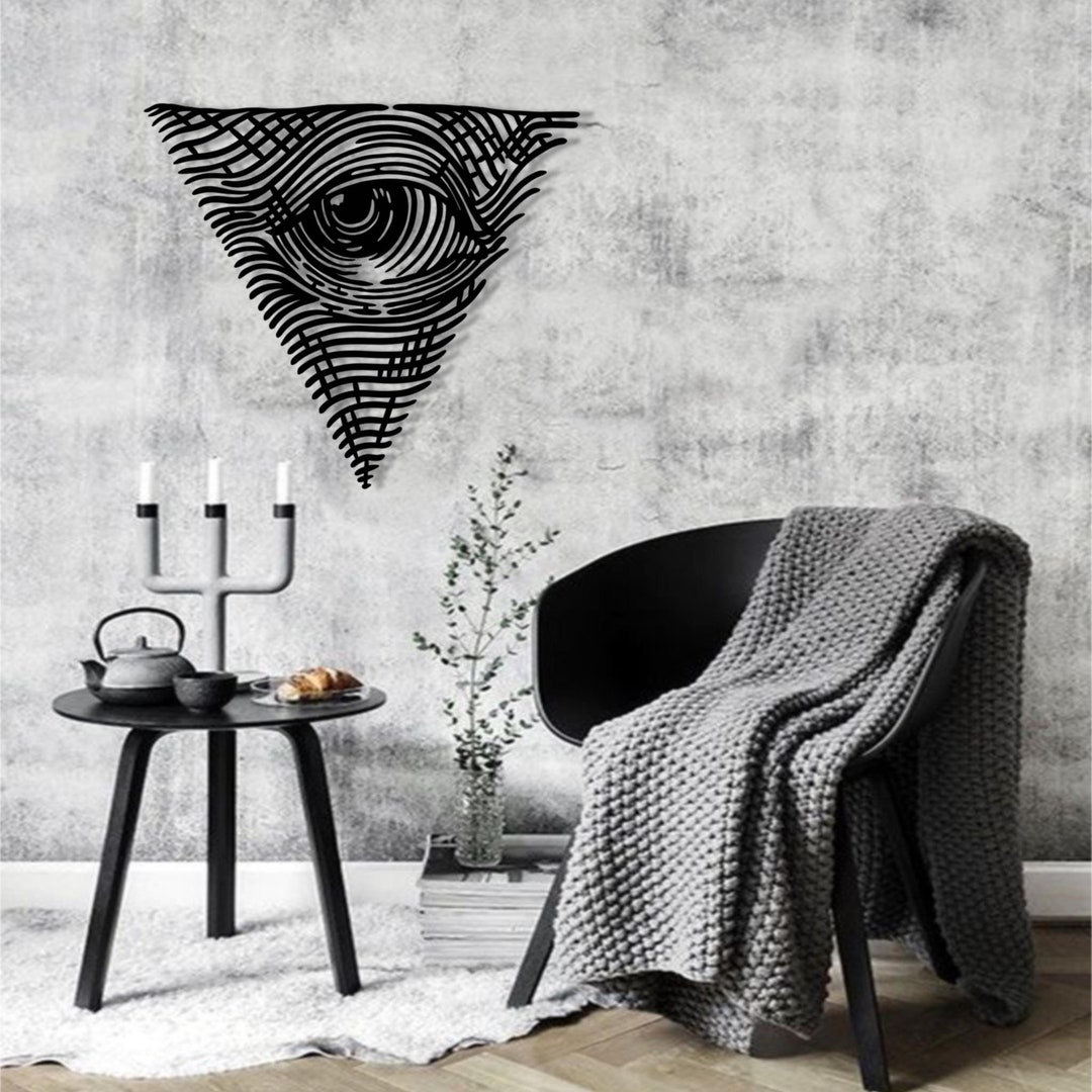 Triangle Eye Decor,metal Wall Decoration, Esoteric Art, Spiritual ...