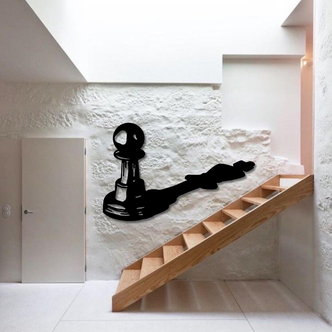 Metal Chess Pawn Wall Art, King and Pawn, Metal Chess Symbol,chess ...