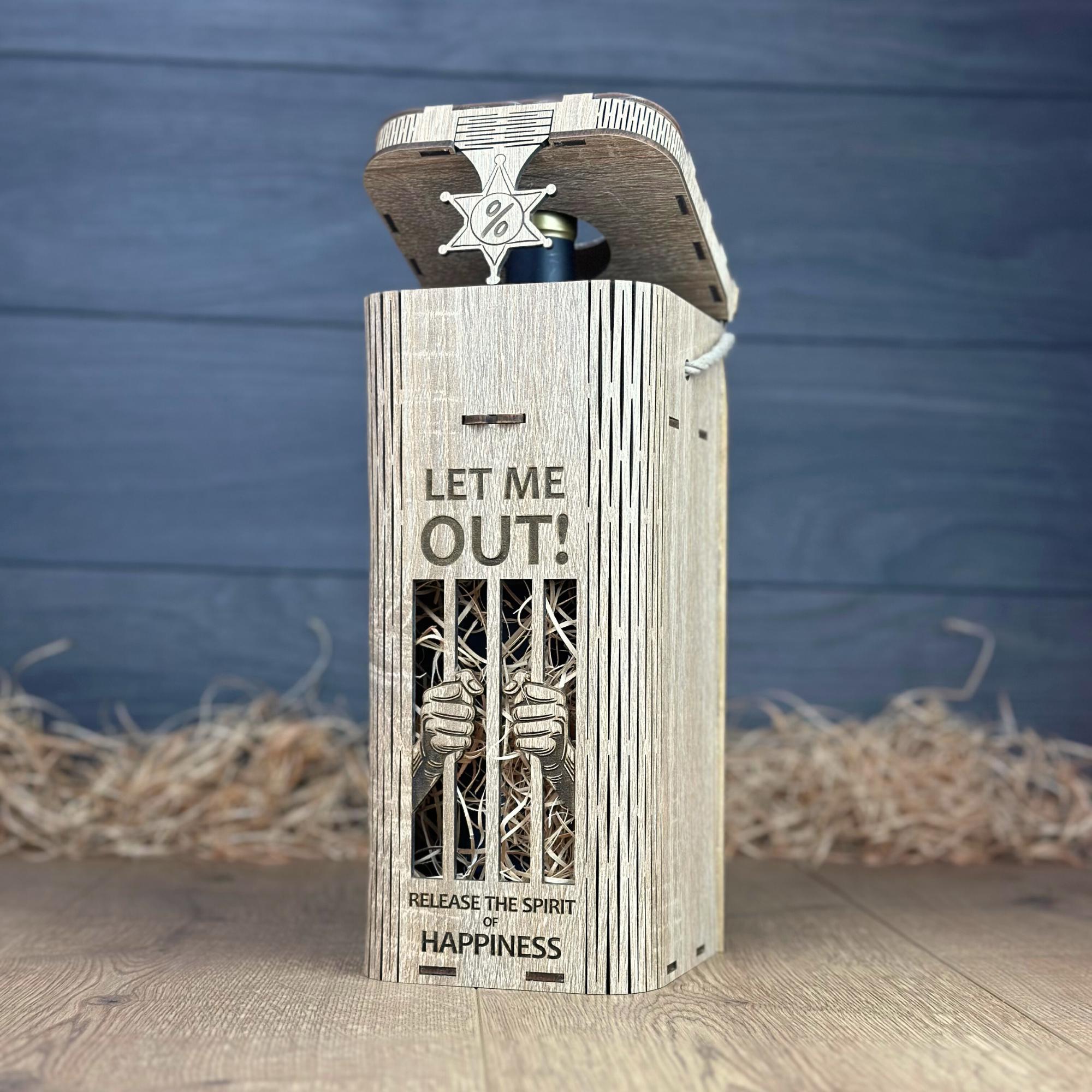Laser Cut Wine Box SVG: "let Me Out" Jail Caddy (digital Files) - Etsy