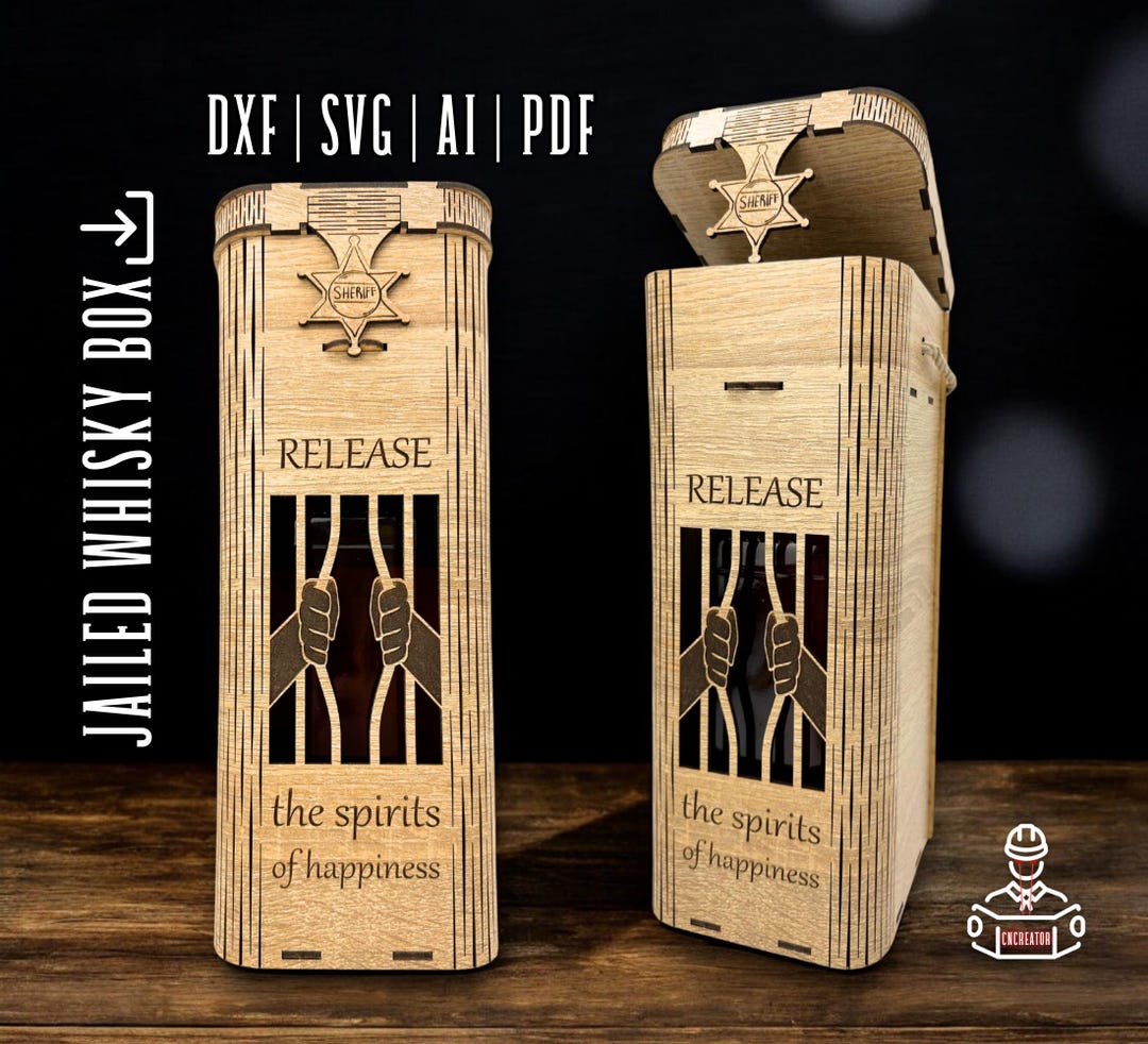 Wine Box Svg Laser Cut Files, Wooden Bottle Holder, Glowforge Gift Box ...