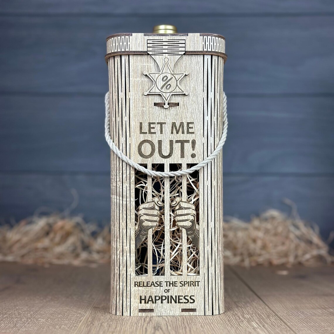 Laser Cut Wine Box SVG: "let Me Out" Jail Caddy (digital Files) - Etsy