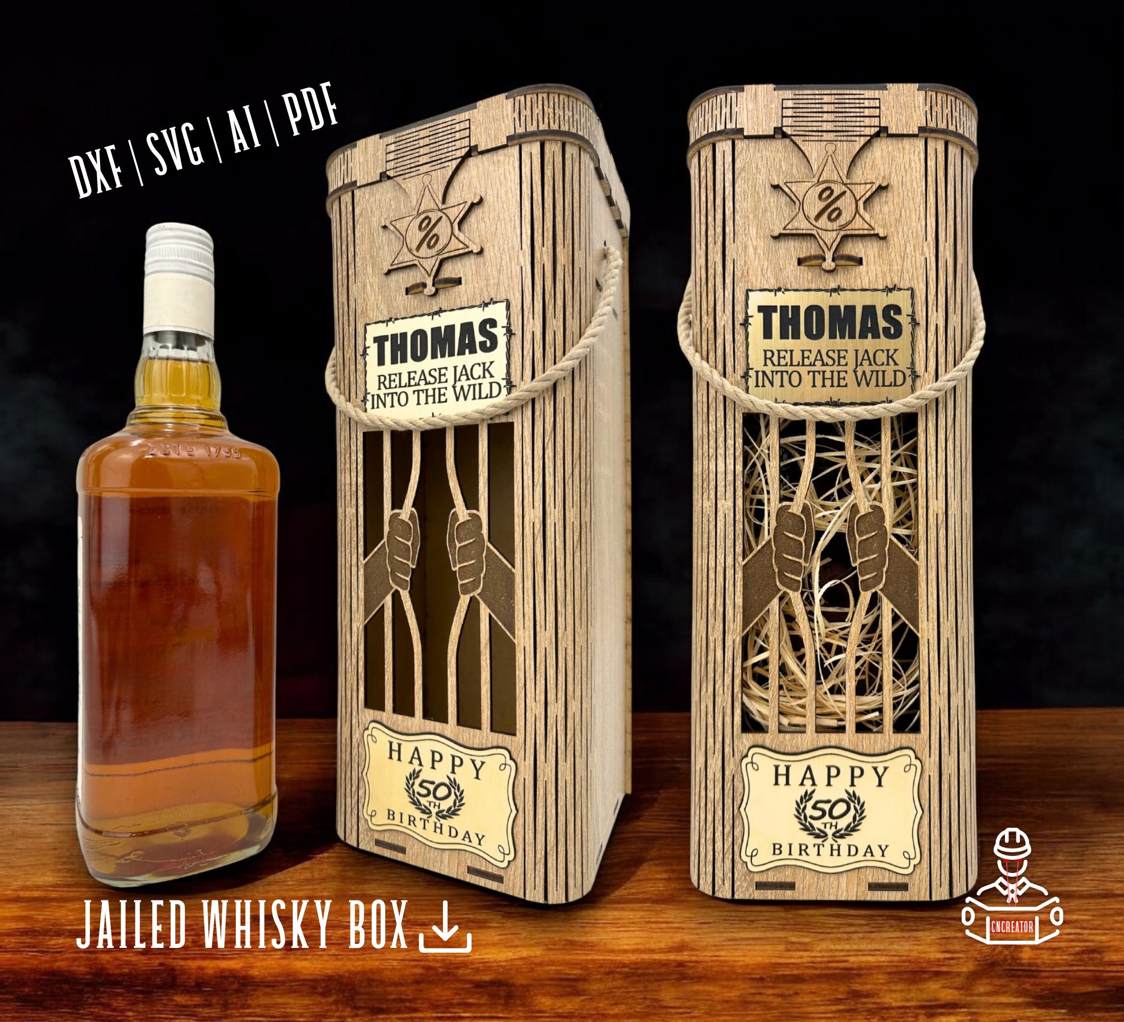 Birthday Whisky Box. 3mm, SVG, DXF Laser Cut Files. Wooden Box Digital ...