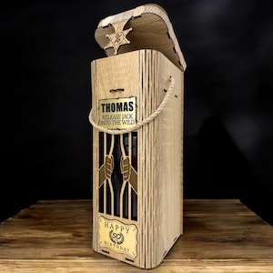 Birthday Whisky Box. 3mm, SVG, DXF Laser Cut Files. Wooden Box Digital ...