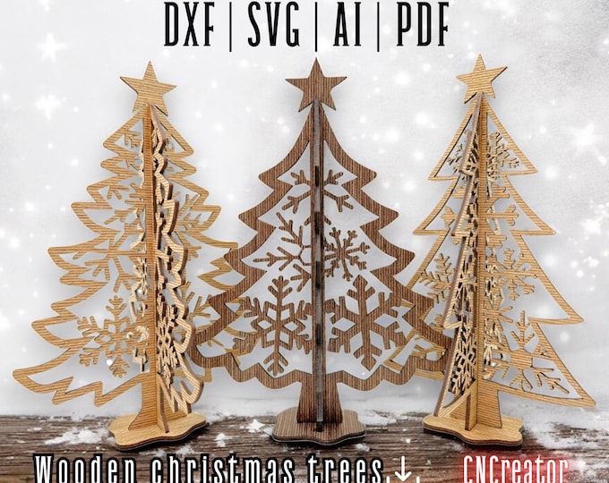Laser Cut Christmas Tree Ornament SVG Bundle (digital Download) - Etsy