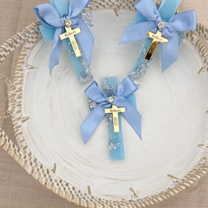 Personalized Cross Magnet, Handmade Epoxy Resin Christening Gift ...