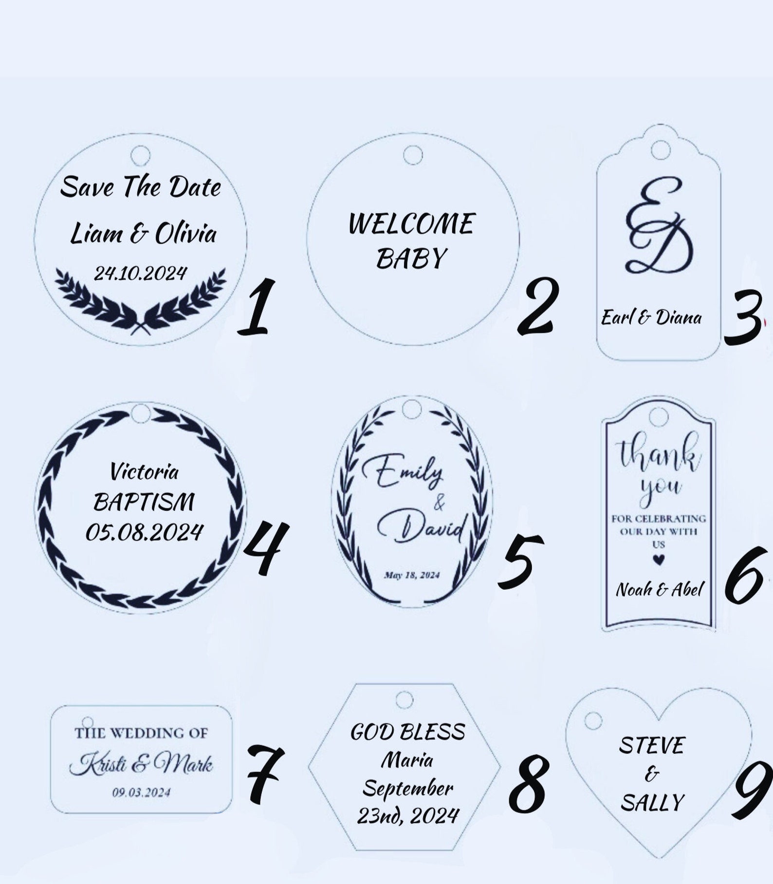 Custom Gold Baptism Favor Tag for Boy and Girl , Christening Gift Tag ...