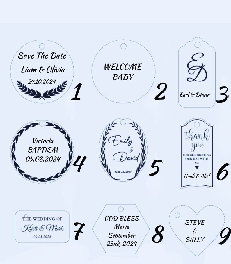 Custom Gold Baptism Favor Tag for Boy and Girl , Christening Gift Tag ...