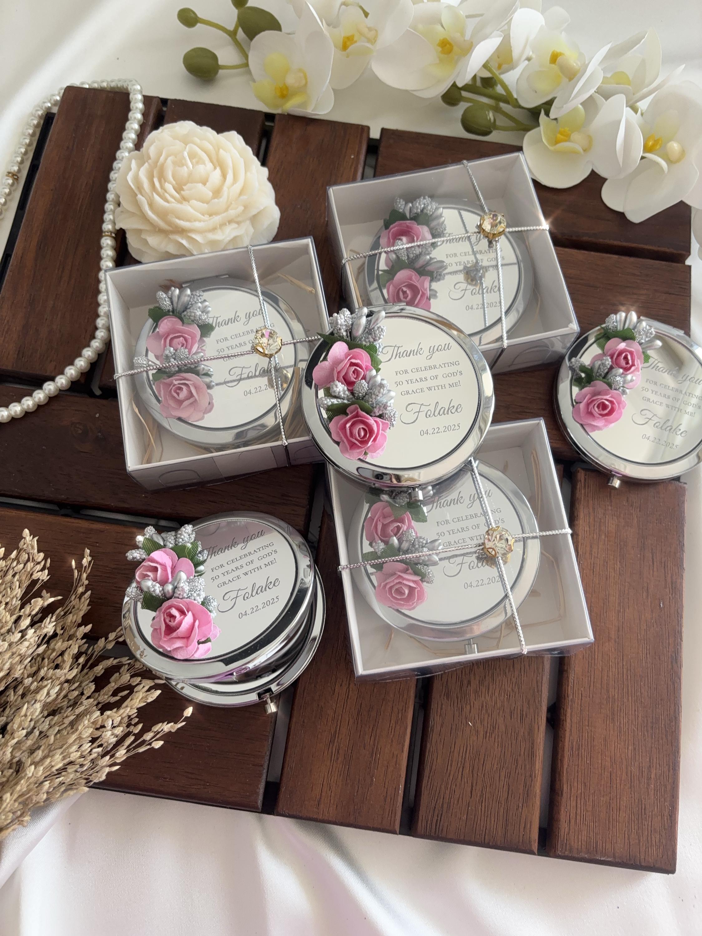 Personalized Birthday Compact Mirror: Engraved Party Favors, Milestone ...