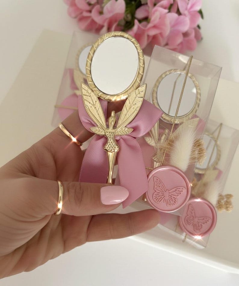 Personalized Gold Hand Mirror Sweet 16 or Quinceañera Favor, Sweet ...
