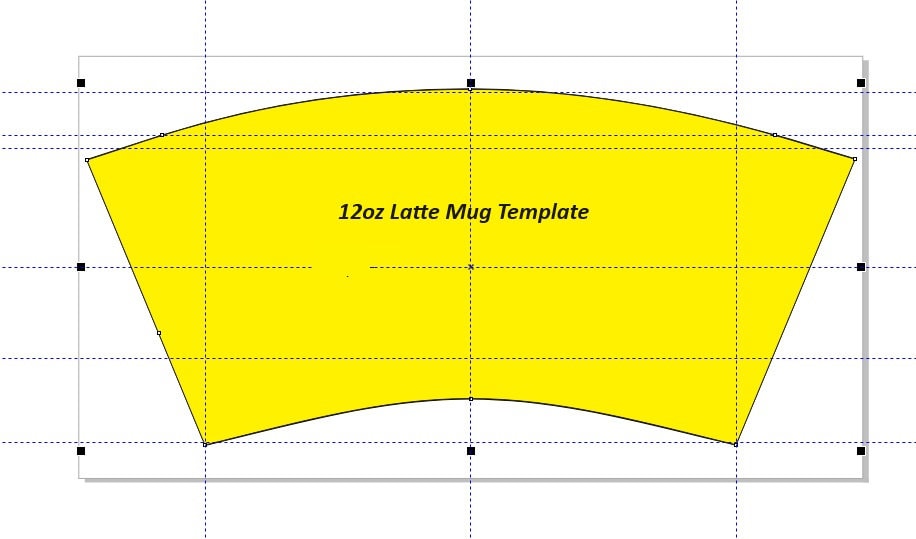 12oz Latte Mug Template, 12 Ounce Sublimation Mug Wrap, Svg,pdf,png,dxf ...