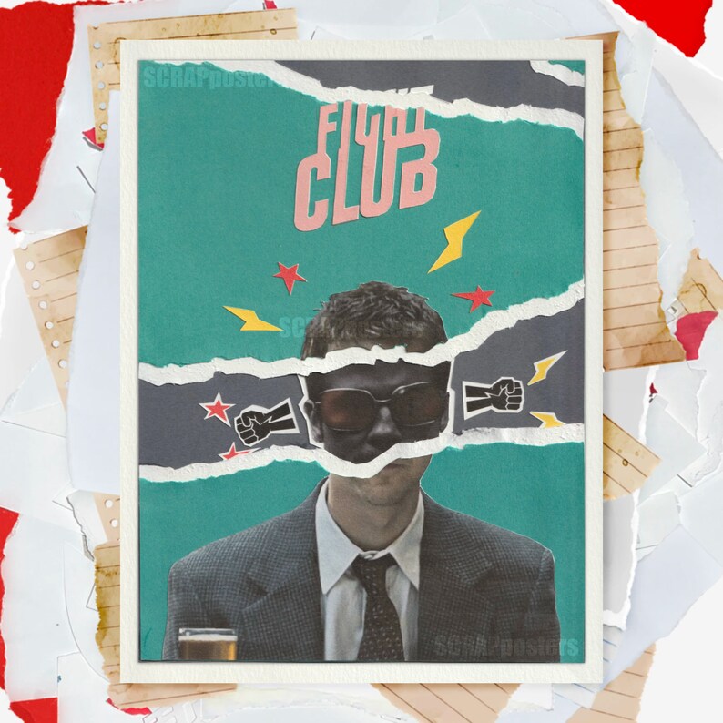 Handmade Fight Club Collage Poster - Etsy
