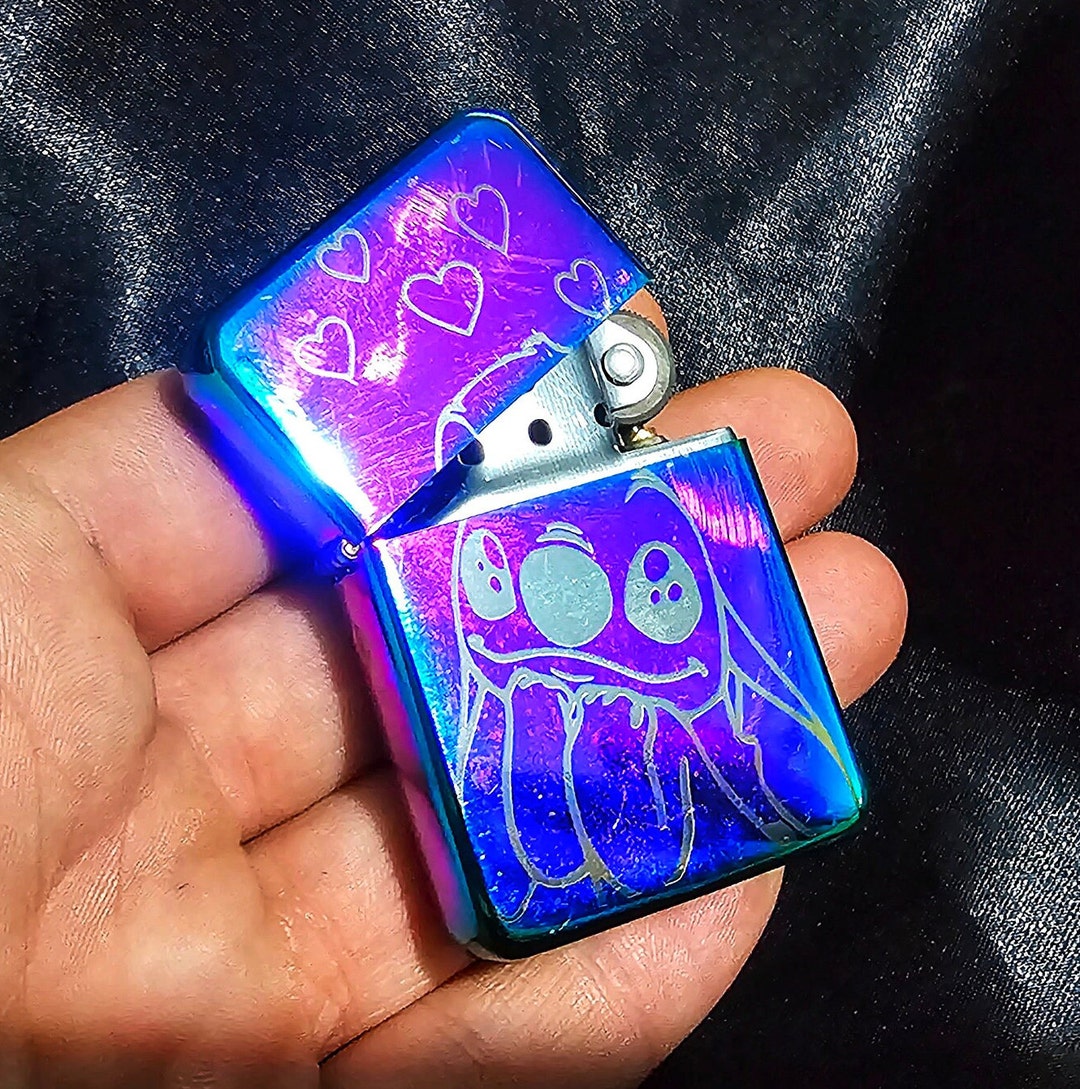 Stitch Love Flip Lighter Lilo and Stitch Name Date Message Engrave ...