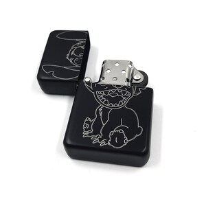Lilo and Stitch Design Flip Stitch Lighter Engraving Personalised Gift ...