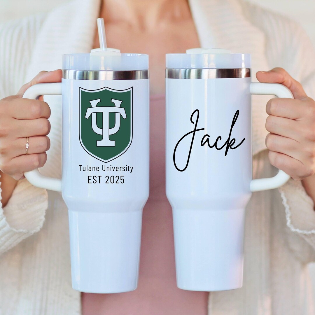 Custom College Logo Tumbler 40 Oz , Graduation Gift , Personalized ...
