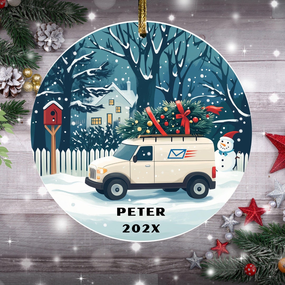Mail Carrier Christmas Ornament, Postal Worker Christmas Ornament ...