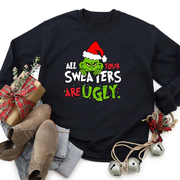 Grinch Funny Ugly Sweater - Etsy